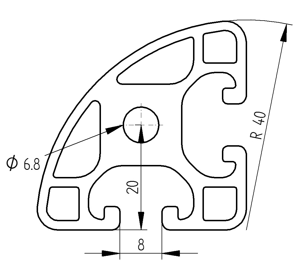 Profil 8 Radius 40-90° leicht – Ratiotechnik Heinz Karls GmbH