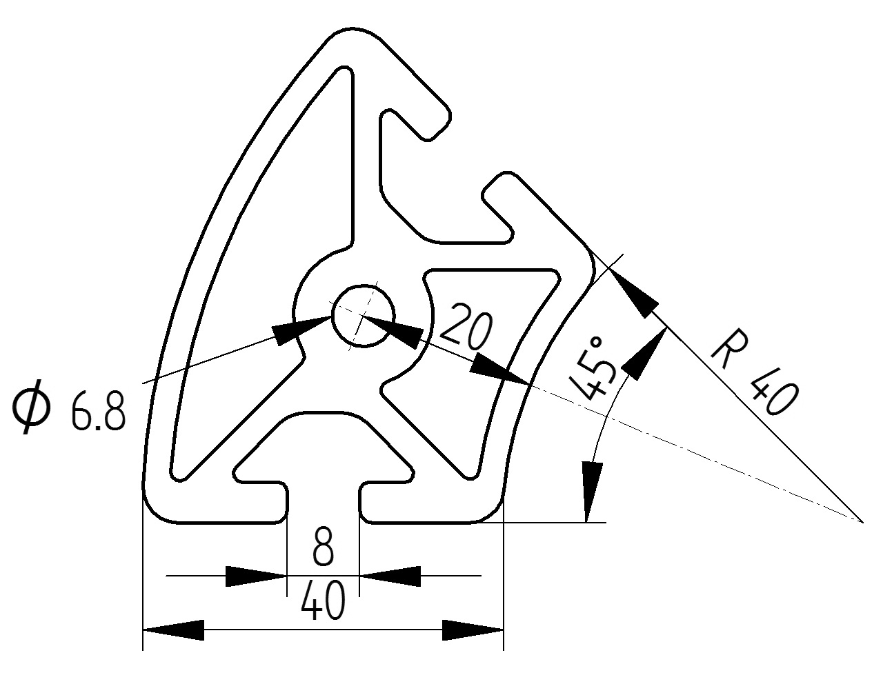Profil 8 Radius 40/80-45° - Ratiotechnik Heinz Karls GmbH