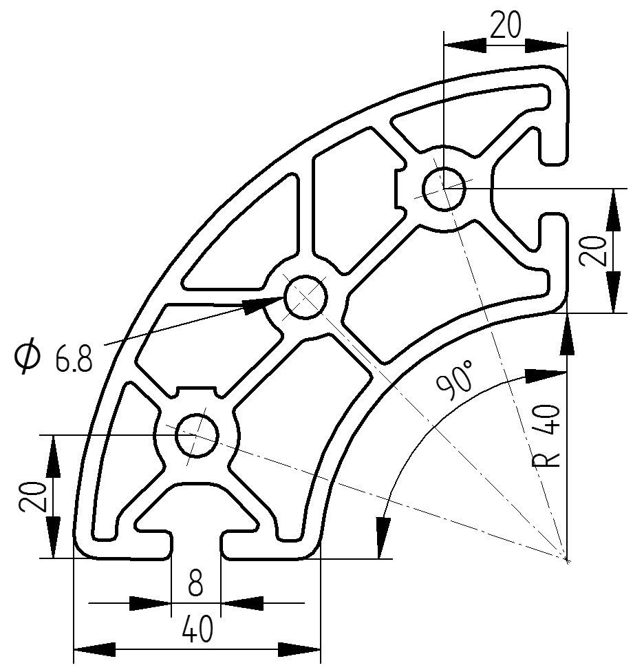 Profil 8 Radius 40/80-90° – Ratiotechnik Heinz Karls GmbH